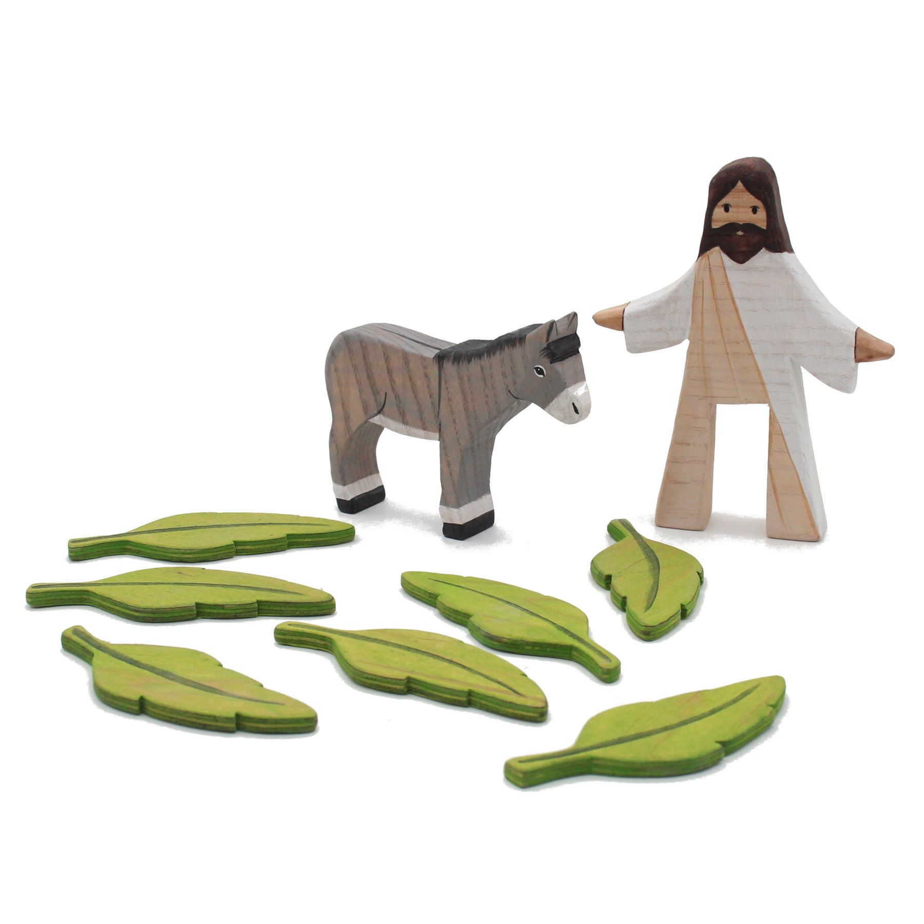 Palm Sunday Set - 9 Wooden Figures - Good Shepherd Toys